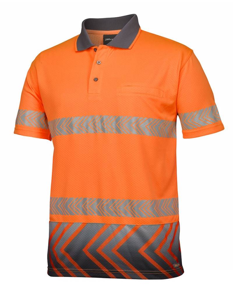 Hi Vis S/S Arrow Sub Polo with Segmented Tape